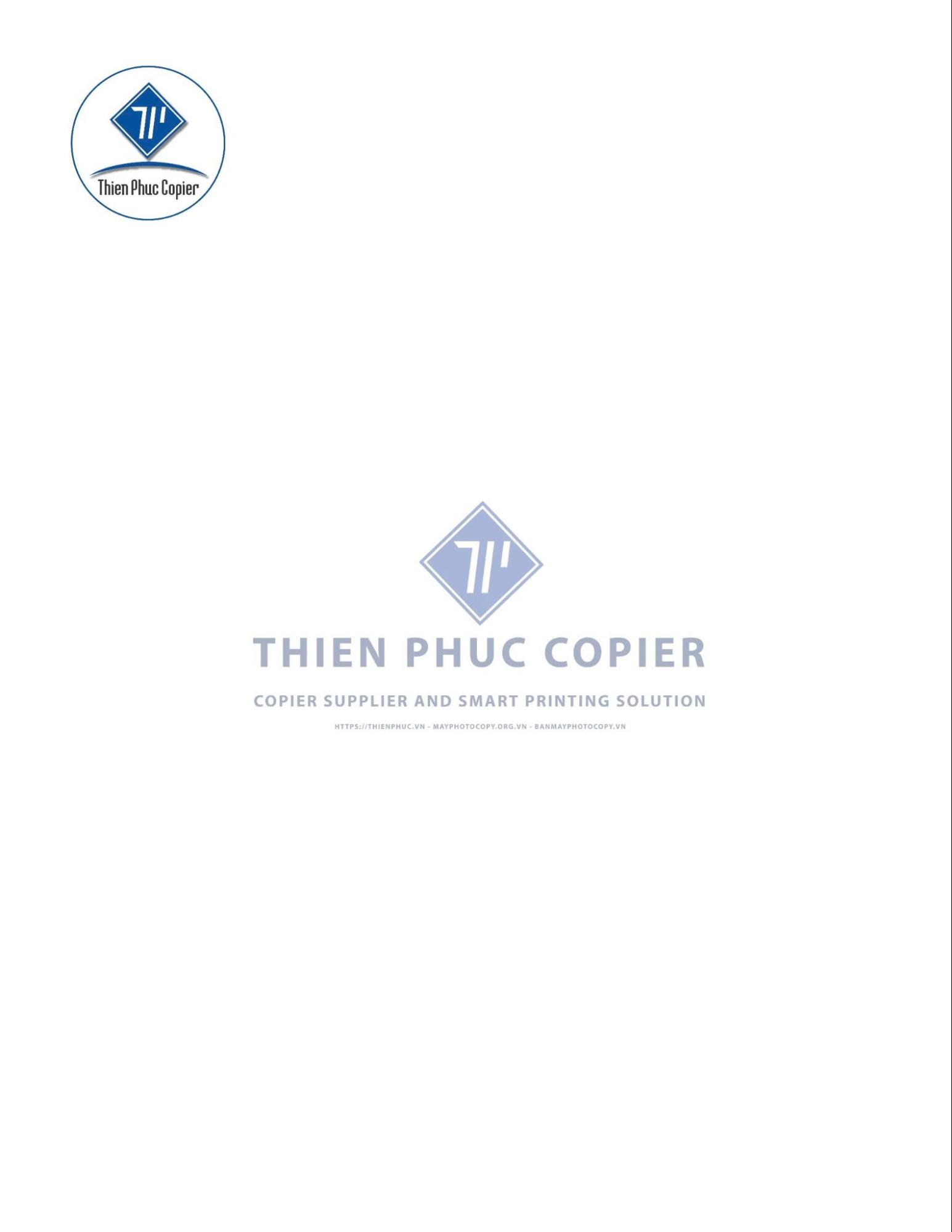 Setup Giấy Có Sẵn Logo/Watermark Vào Khay Máy Photocopy