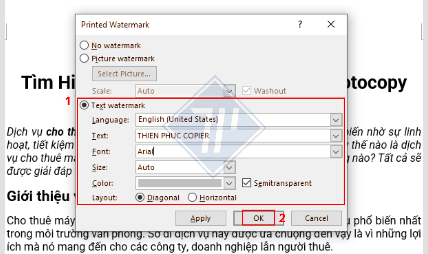 Hướng Dẫn Chi Tiết Chèn Watermark Trong Word, Excel Và PDF